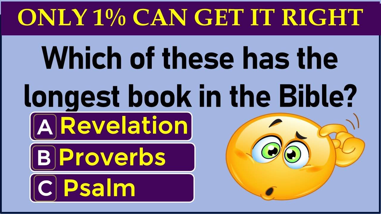 BIBLE QUIZ: 20 INTERESTING QUESTIONS TO CHALLENGE YOUR BIBLICAL ...