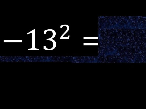 minus 13 exponent 2 , -13 power 2 , negative number with positive ...