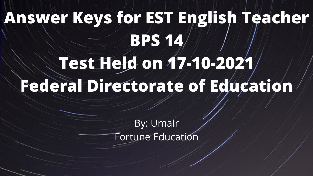 EST Answer Keys #ESTenglishanswerkeys - YouTube