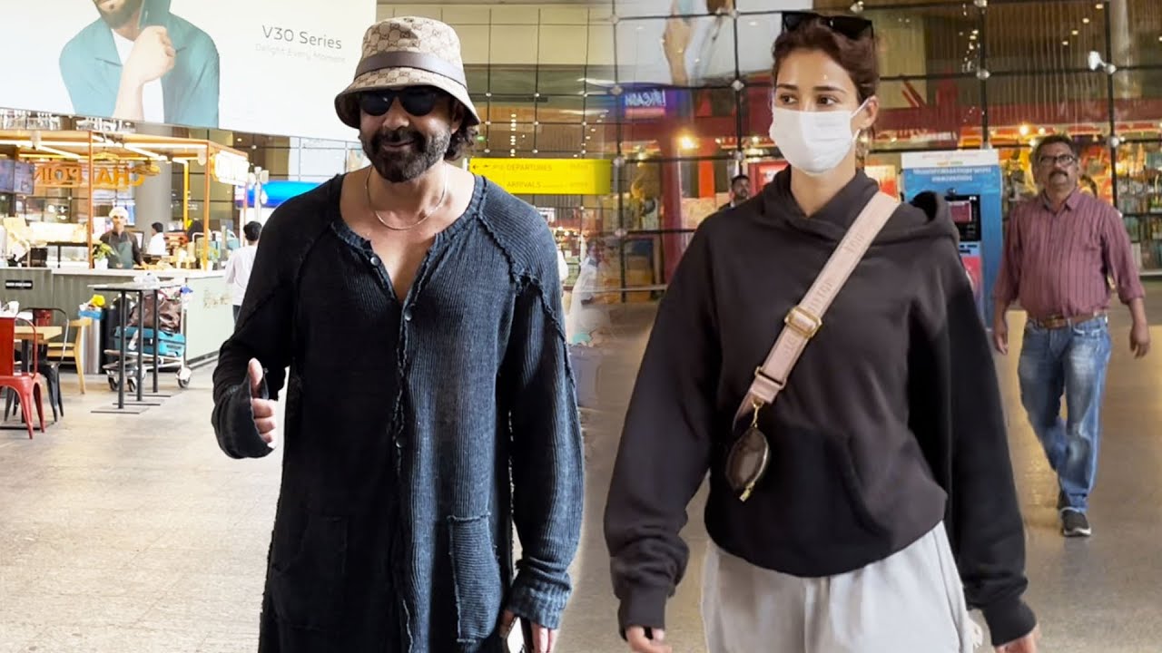 Disha Patani & Bobby Deol Spotted At Airport - YouTube