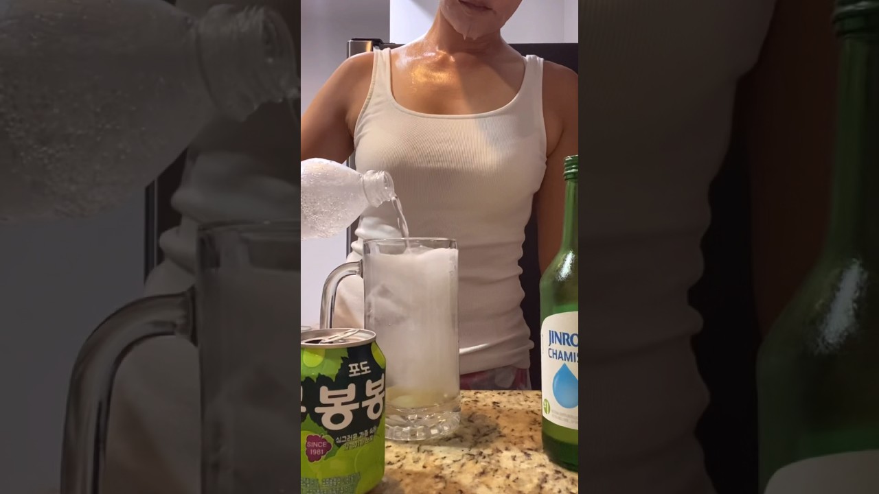 포도 봉봉 소주 하이볼 | Grape Soju cocktail - YouTube