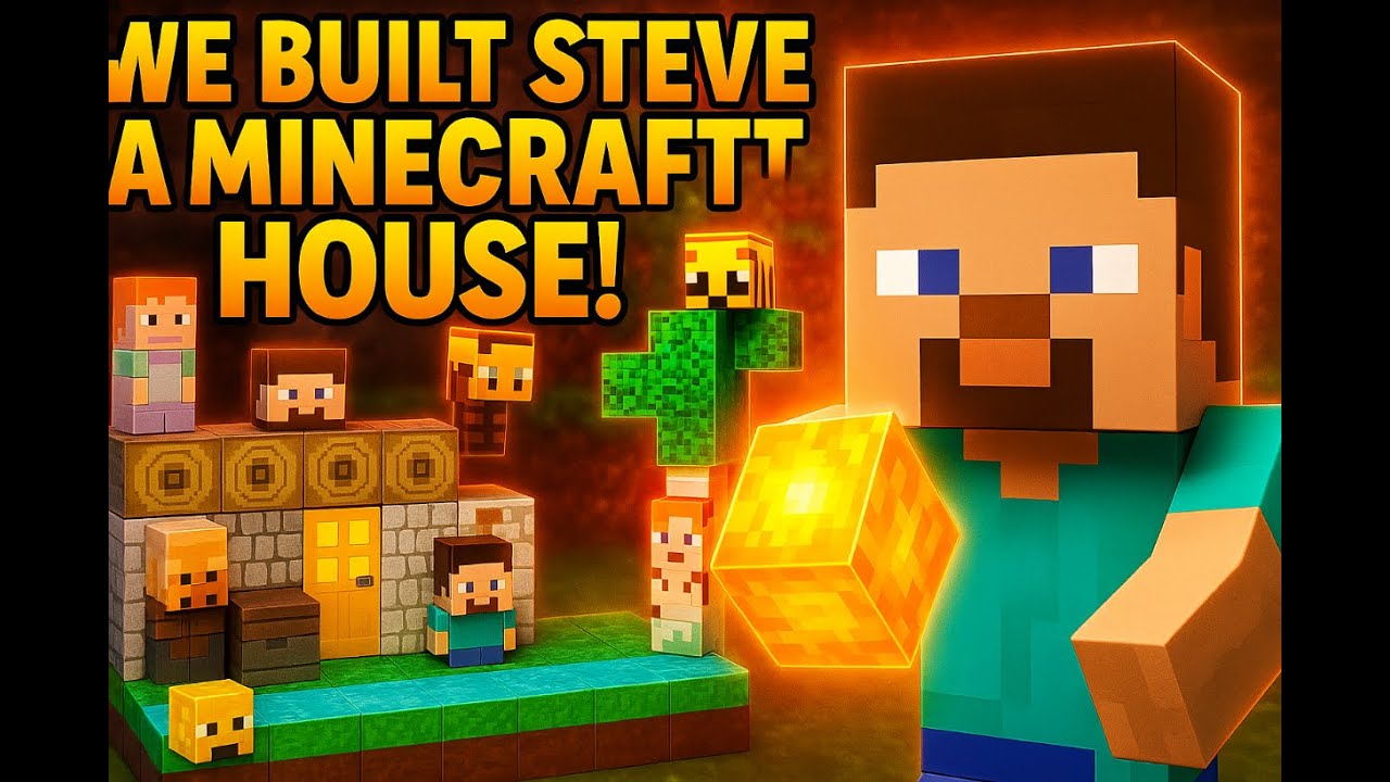 How We build Steve Minecraft Epic House using Magnetic Blocks! - YouTube