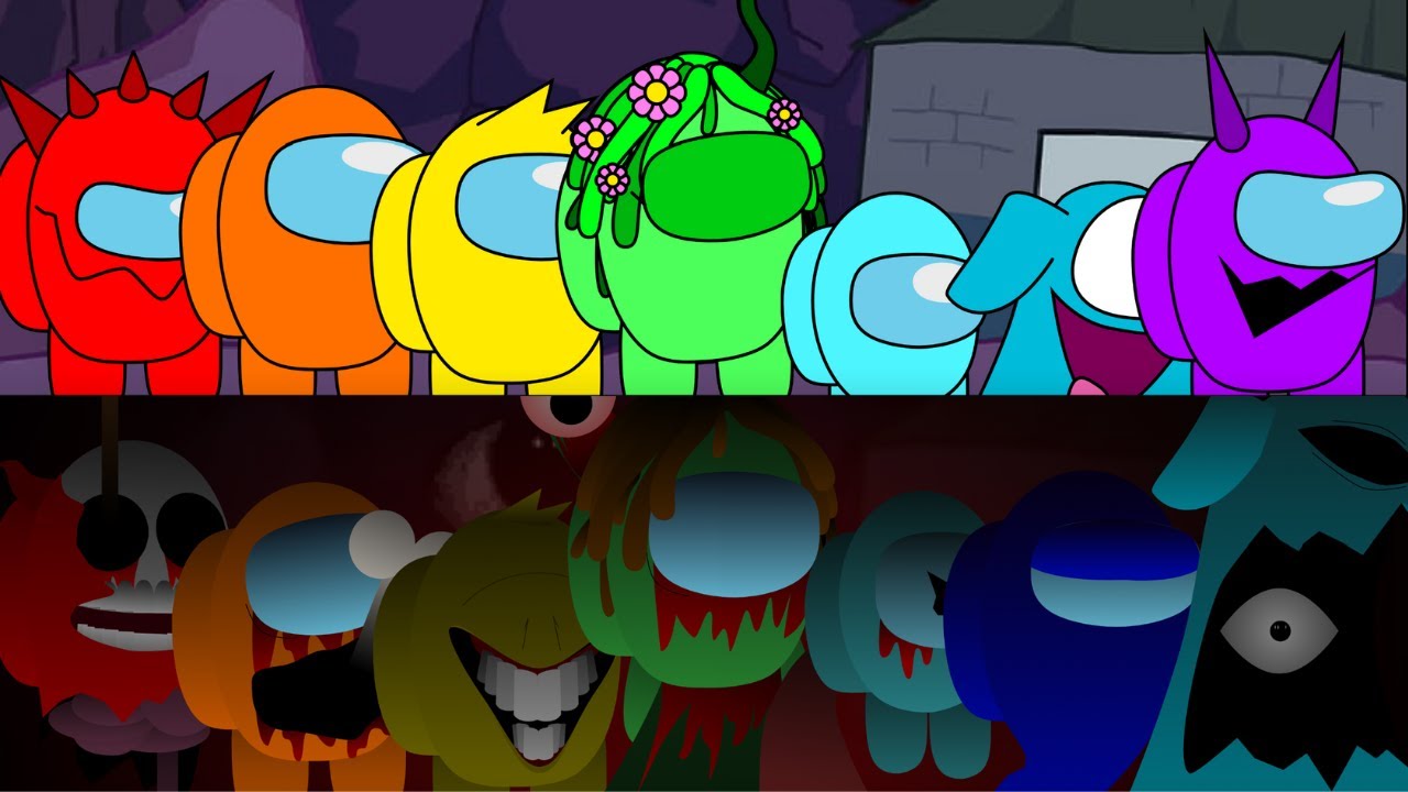 Incredibox Sprunki : Among Us Edition Mod! Normal version Vs Horror ...