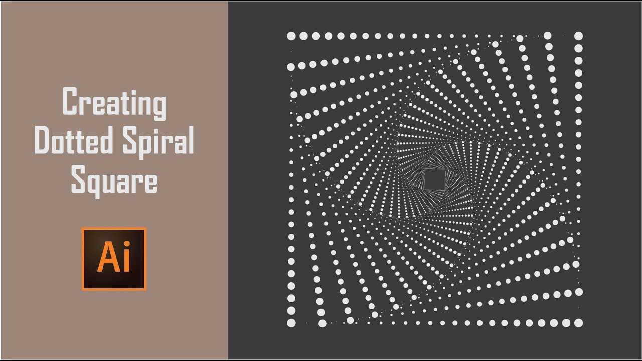 How To Create Spiral Dotted Stroke Square By Using Transform Effect In ...