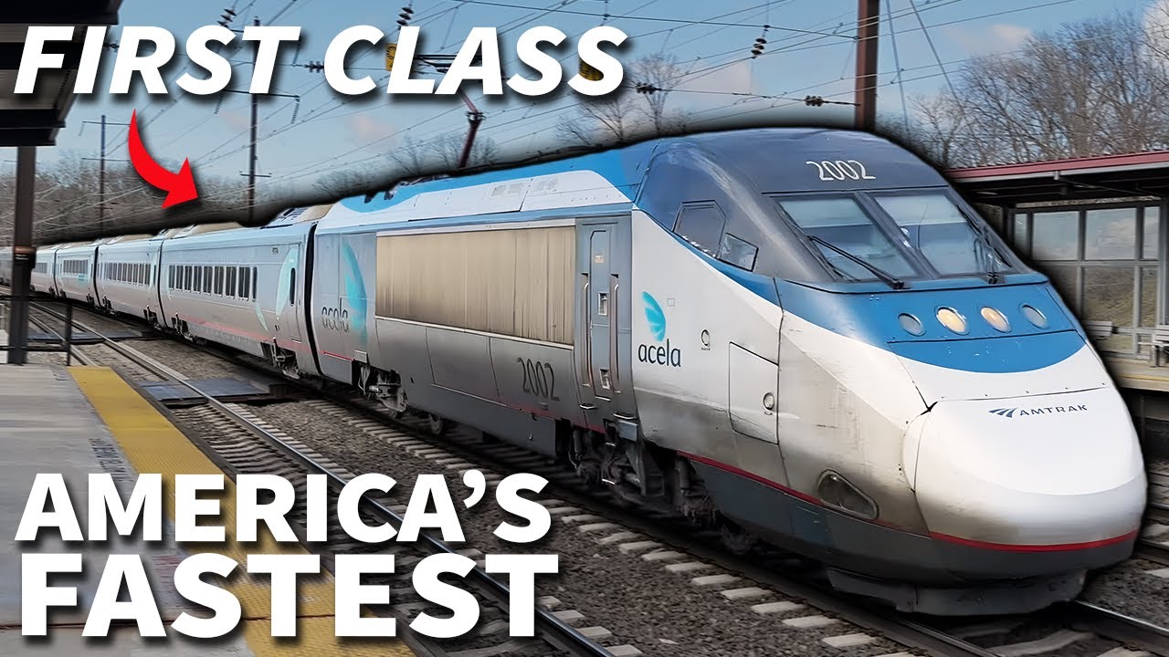 America's FASTEST Train: First Class Acela Journey from DC to NYC ...