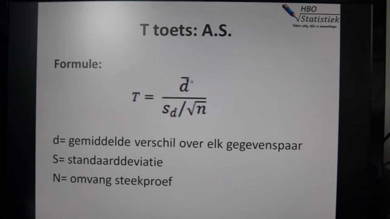 Gepaarde t test - YouTube