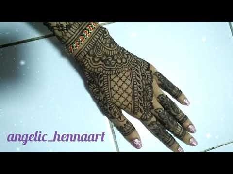 natural henna design for weddings - YouTube