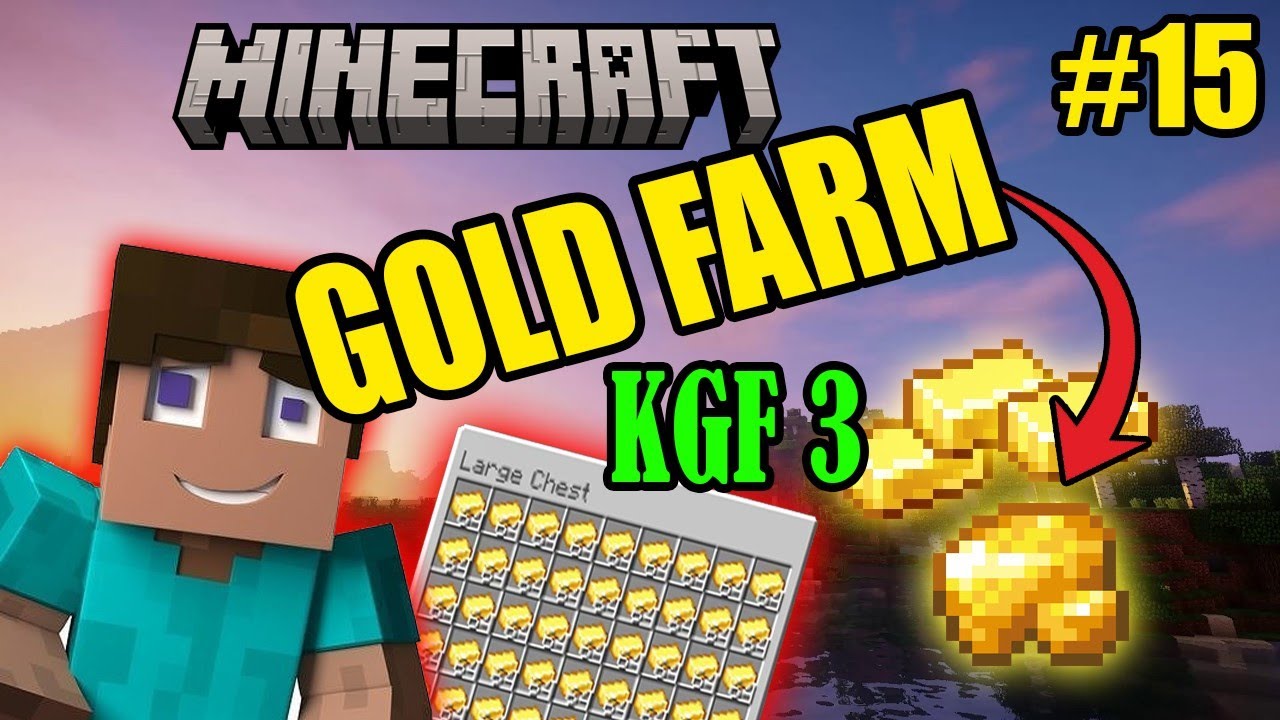 Simple Gold farm & Xp farm | Unlimited Gold | Minecraft Survival Series ...
