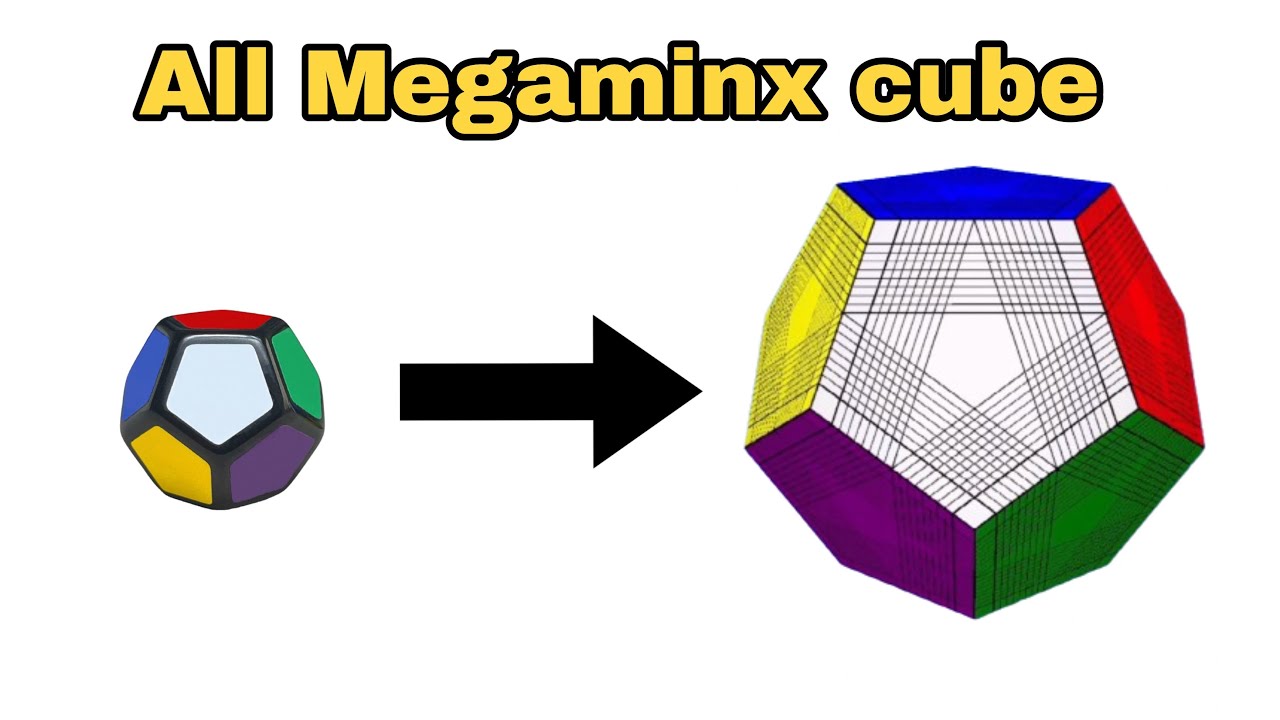 ALL MEGAMINX CUBE FROM 1x1 TO 19x19 - YouTube