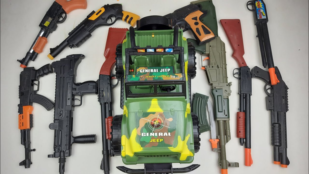 Military Army Police Airsoft Glock 18c Jeep 9 Gun M-92 Gun -Tec-9, Toy ...