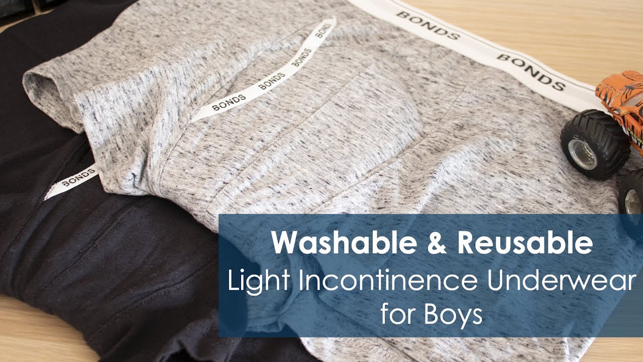 Washable and Reusable Light Incontinence Underwear for Boys - YouTube