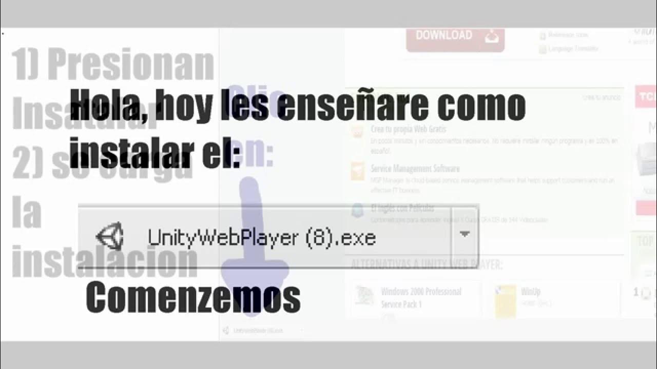 Como instalar el mejor Unity Web Player - YouTube