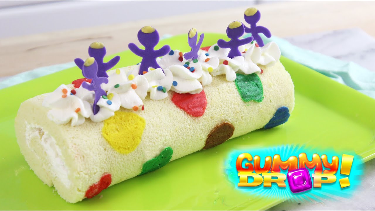 How to Make a Gummy Drop Roll Cake! - YouTube