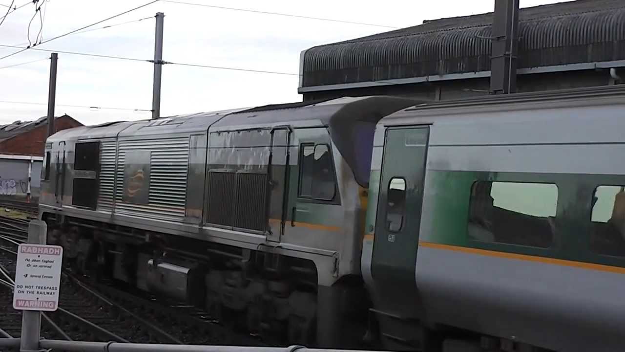 NIR class 201 (8208) + Enterprise (9002) - Connolly Station, Dublin ...