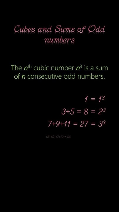 Nicomachus Theorem #shorts #maths #theorems - YouTube