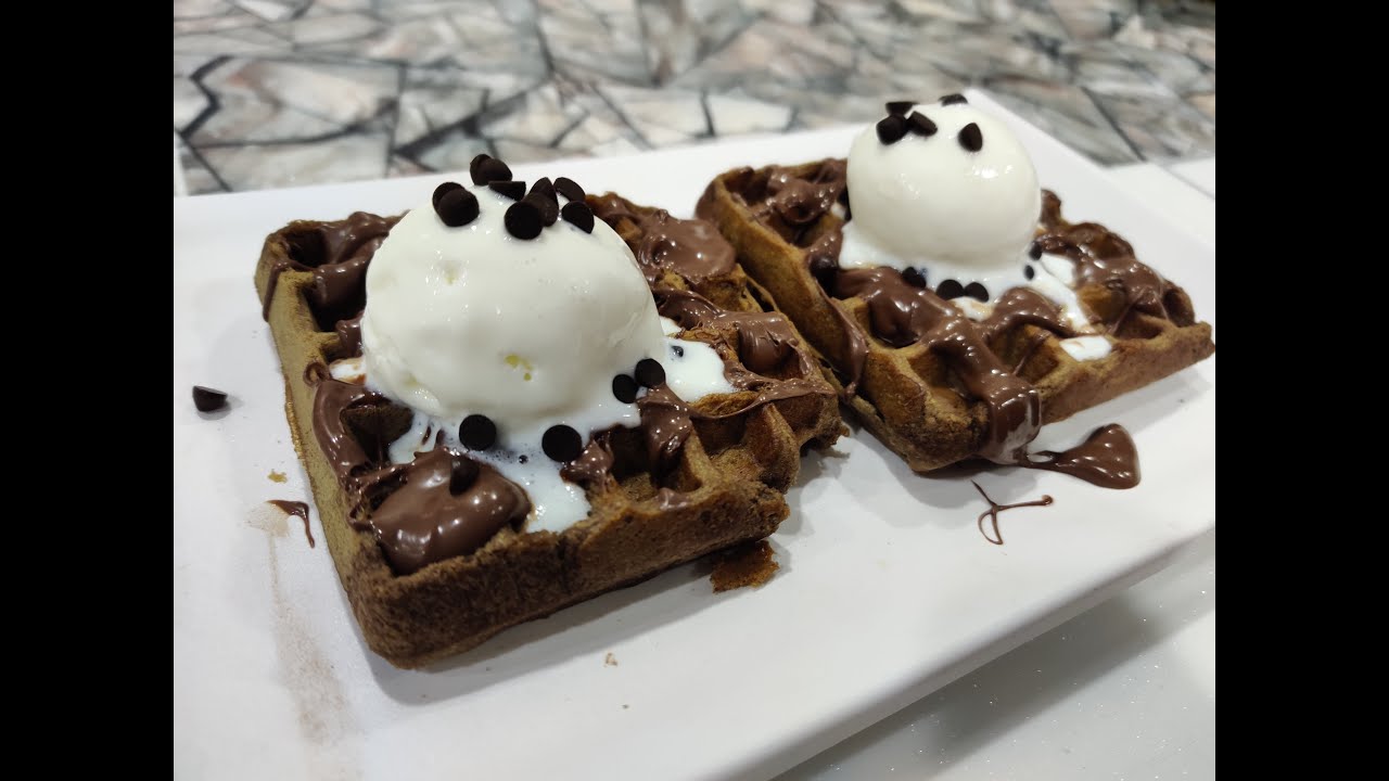 Chocolate Waffles | Quick easy waffles in waffle stand & Griller - YouTube