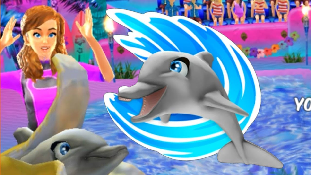 Fun dolphin show kids games for girls to learn - YouTube