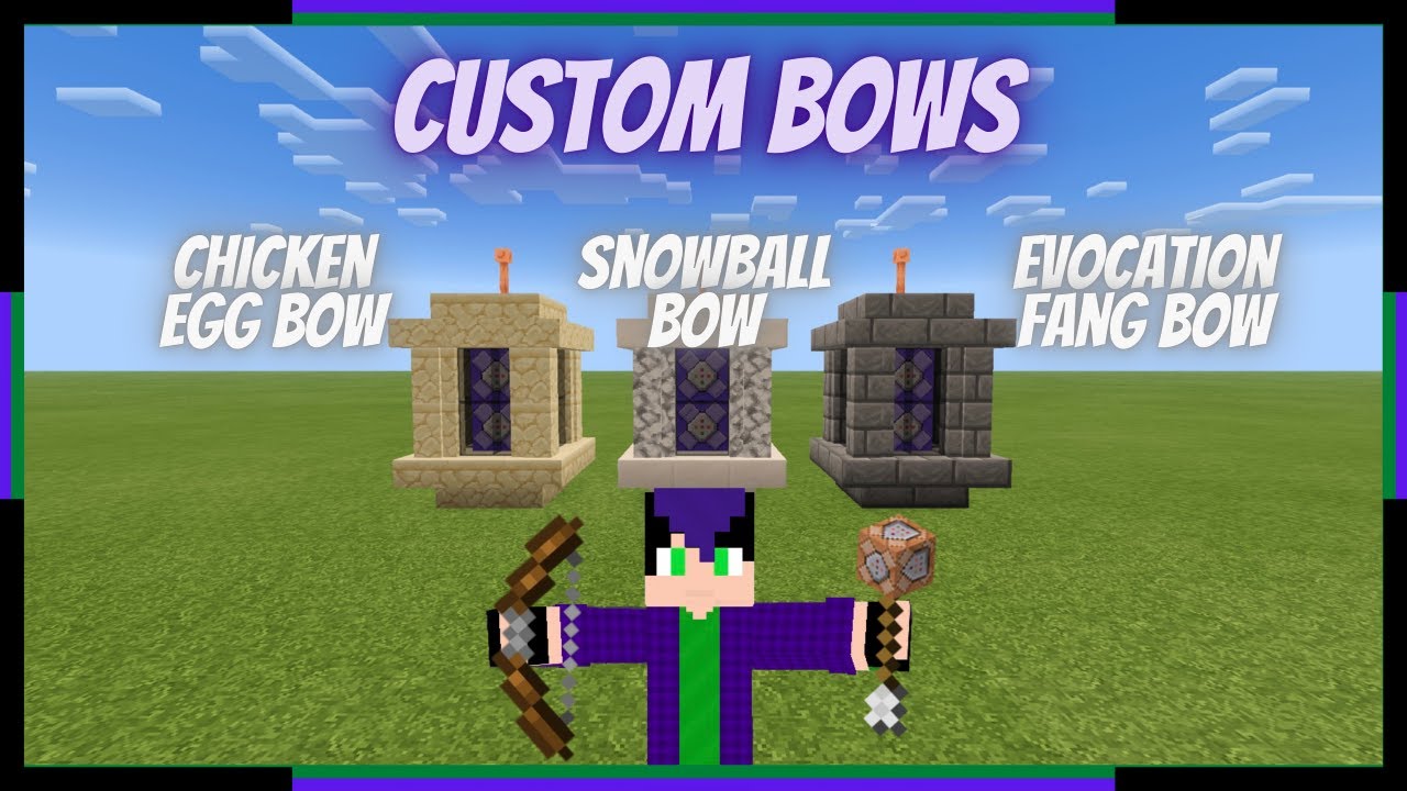 Minecraft Bedrock Custom Bows | Minecraft Builds & Hacks - YouTube