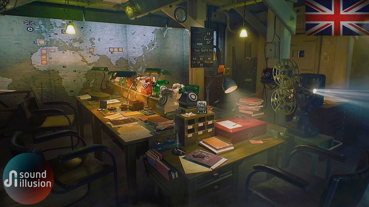 WW2 Churchill War Rooms | London Blitz Ambience - YouTube