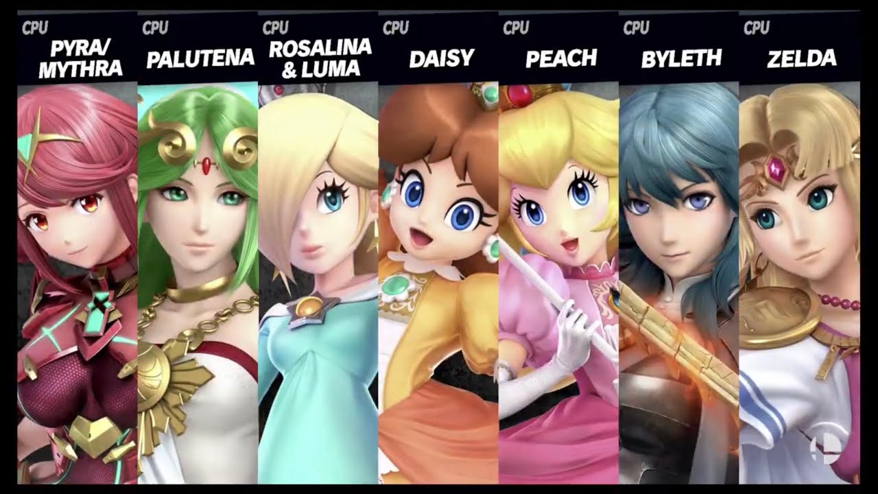 Super Smash Bros. Ultimate - Nintendo Female Fighters - YouTube