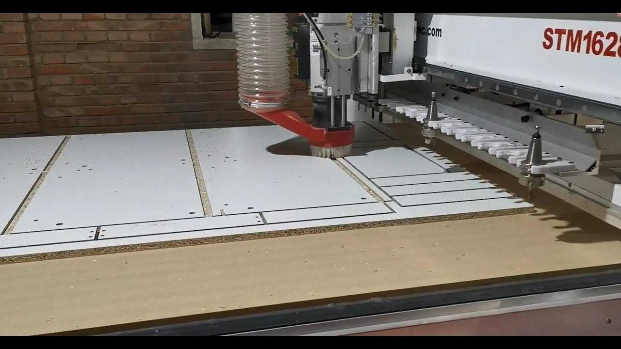 Nesting cnc router make wardrobe - YouTube