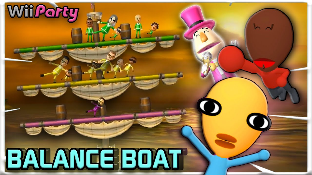 B A L A N C E D ! | Wii Party Balance Boat (2-Player) w/ Woojah - YouTube
