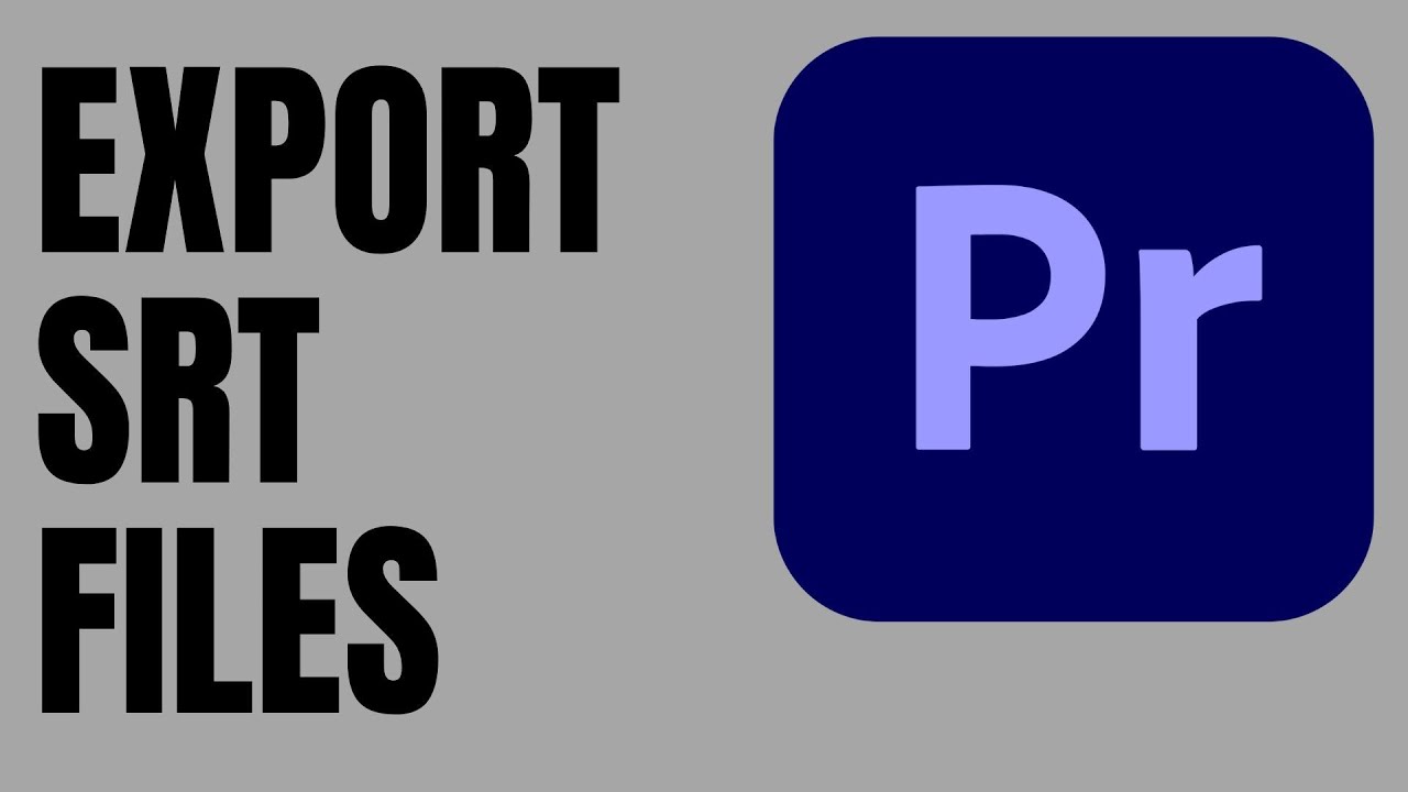 How to Export SRT file in Premiere Pro - YouTube