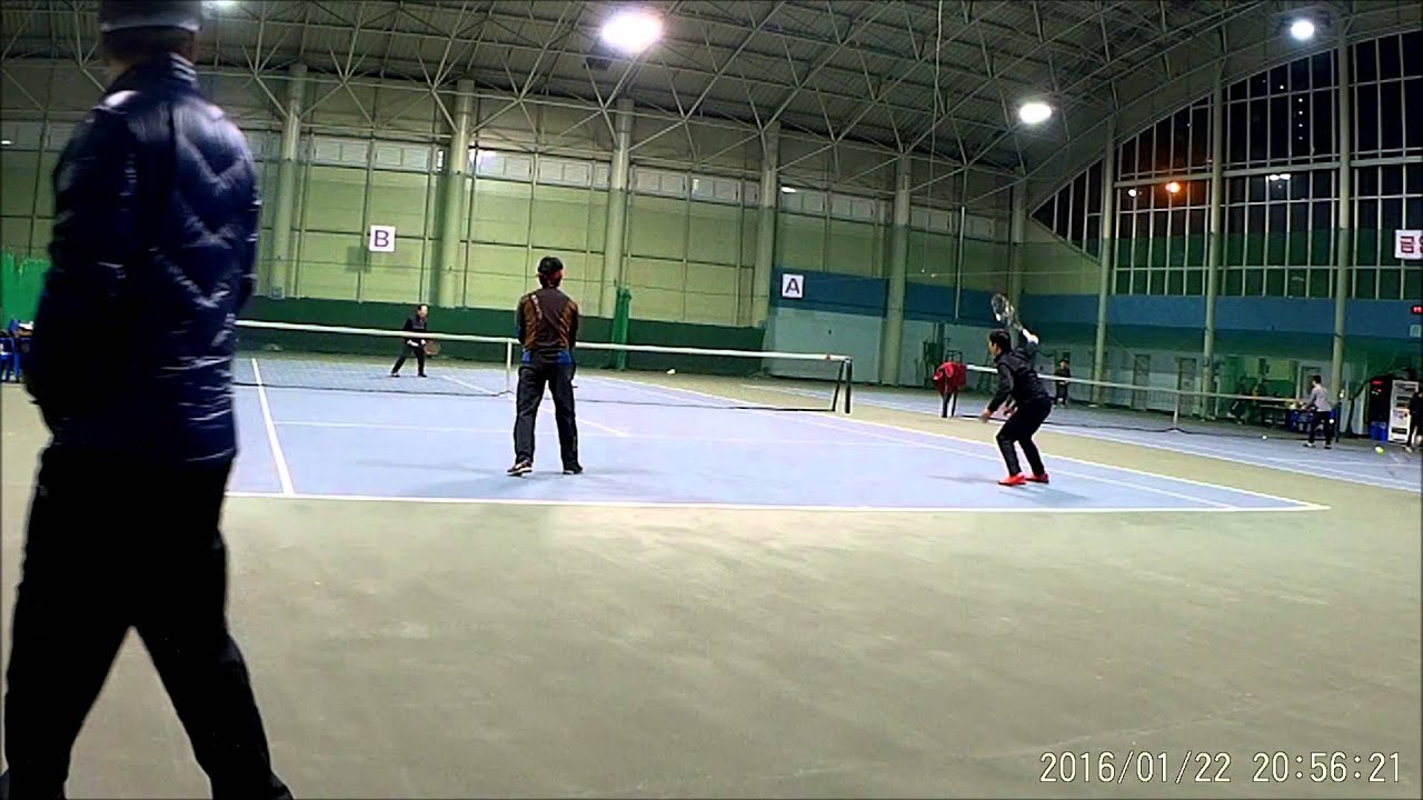 [Tennis] A two handed volley & stroke player's game 2016-01-22 - YouTube