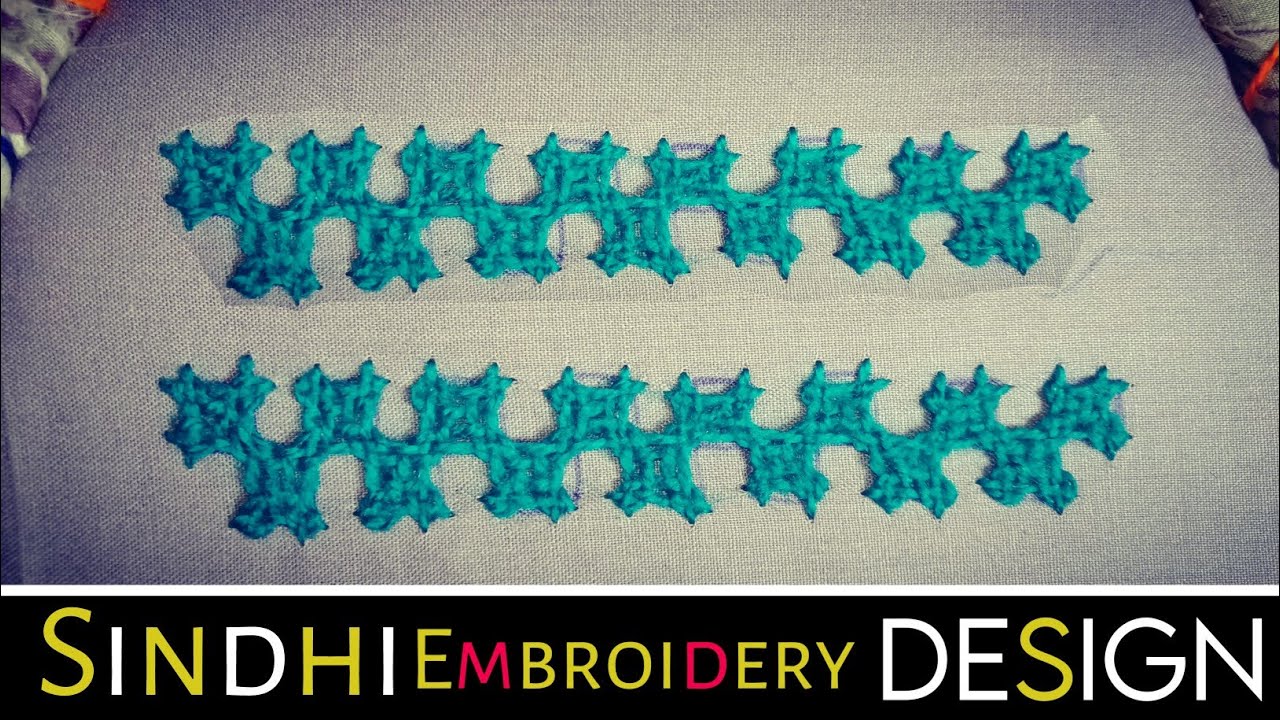 Sindhi Embroidery Design//Best Embroidery Design by Stitching art - YouTube