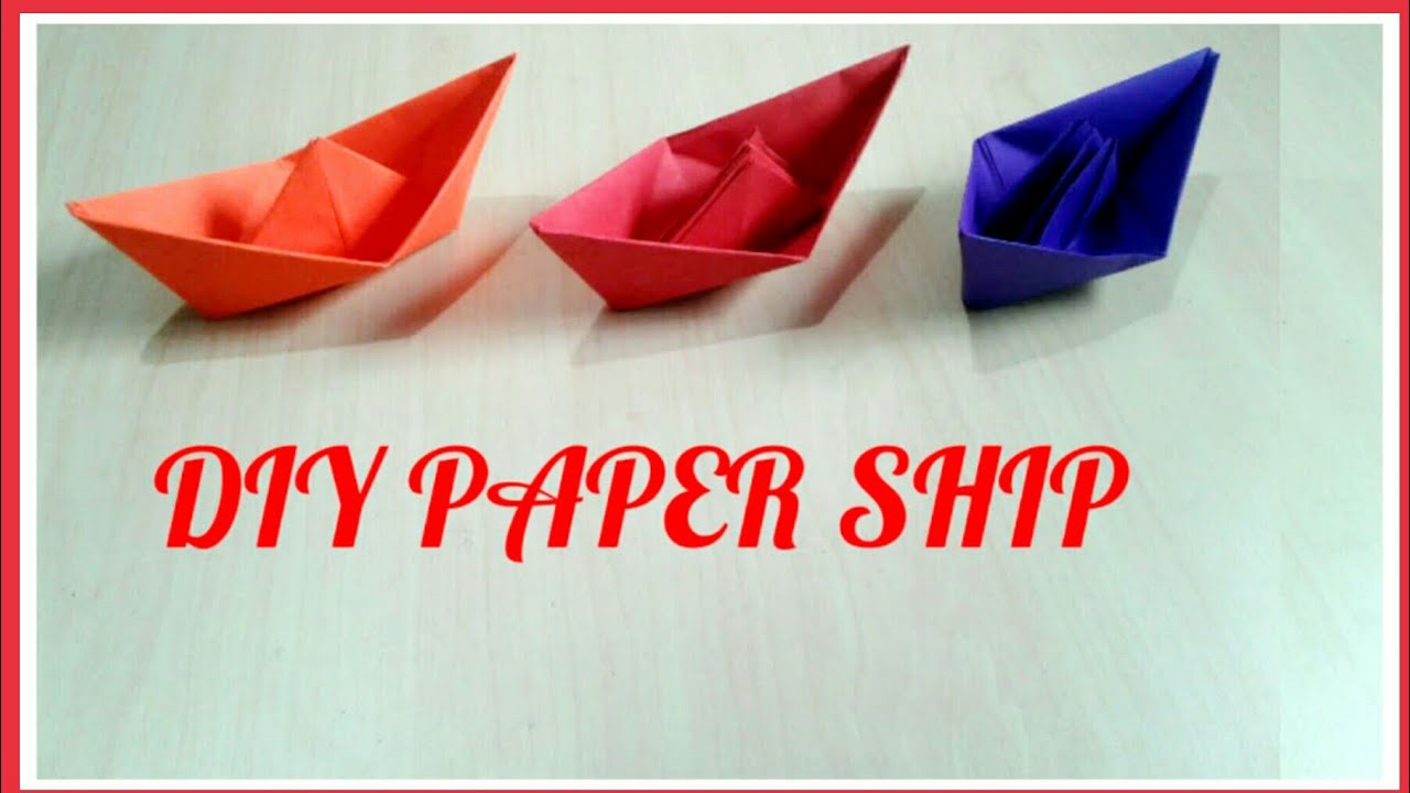 How to make easy paper ship /Diy paper ship /paper craft ideas/how to ...