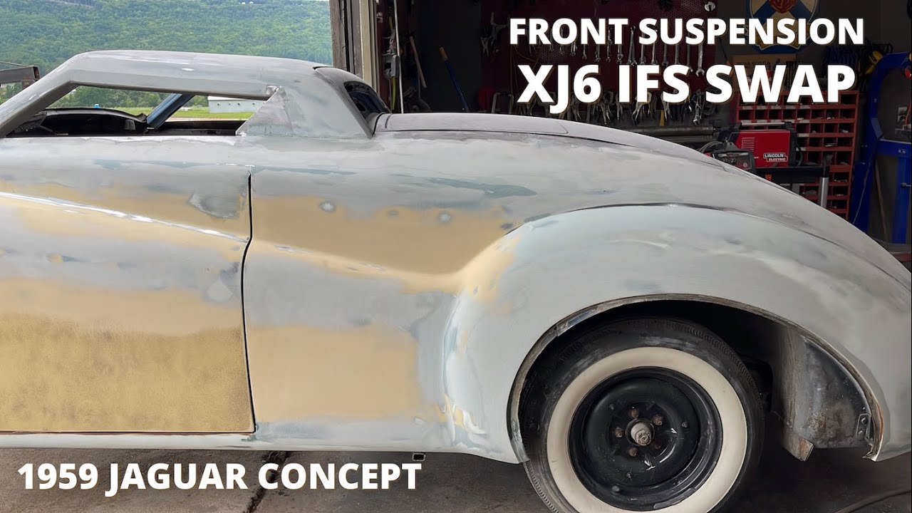Swapping out the 1959 Jaguar front suspension with a Jaguar XJ6 IFS ...