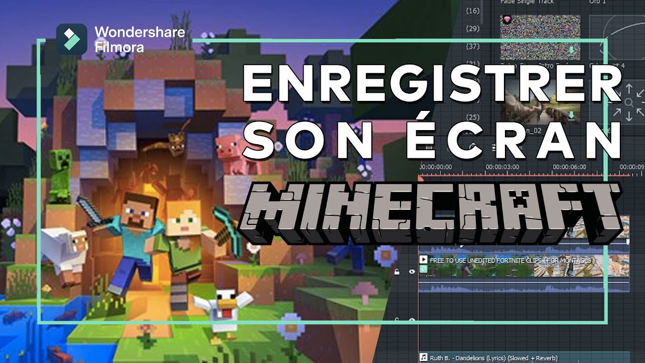 Enregistrer son écran de jeu MINECRAFT avec FILMORA || TUTO Montage ...