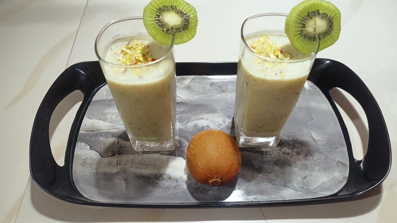 Kiwi Milk Shake | कीवी मिल्क शेक | Healthy And Easy Drink | Kiwi Shake ...