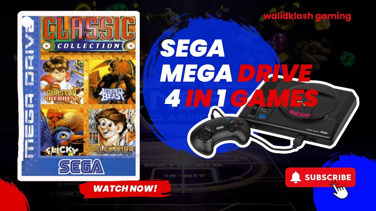 4 in 1 Sega genesis / Mega Drive games Multicart Gameplay Fun! - YouTube