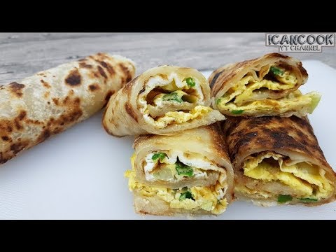 Spring Onions Prata (葱油飞饼) - YouTube