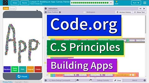 Building an App Canvas Painter Lesson 17 Code.org CS Principles Building Apps - YouTube