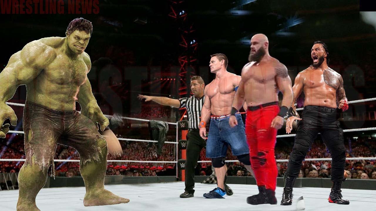 Hulk vs Braun Strowman Roman Reigns John Cena Match - YouTube