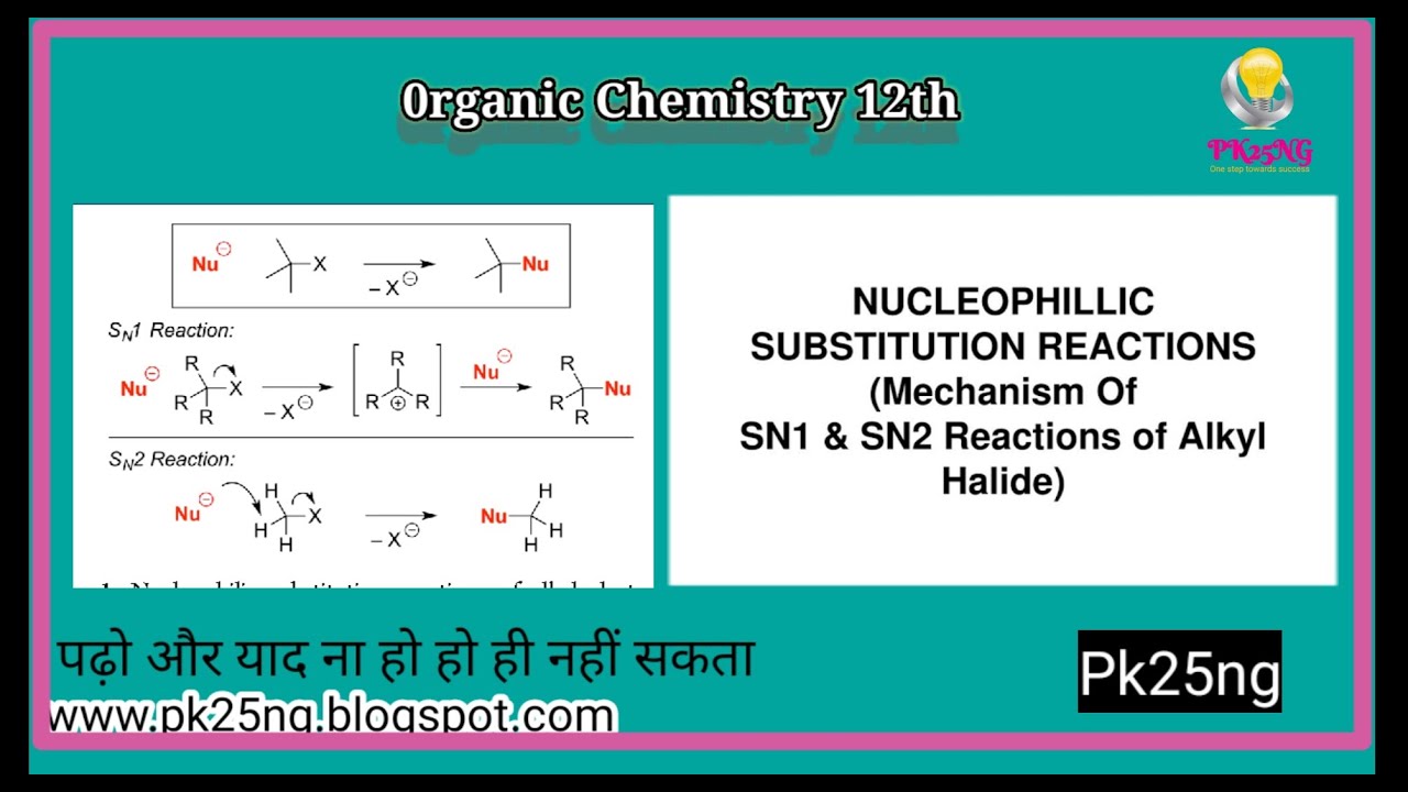 # Nucleophilic substitution reaction SN1 and SN2 Organic Chemistry ...