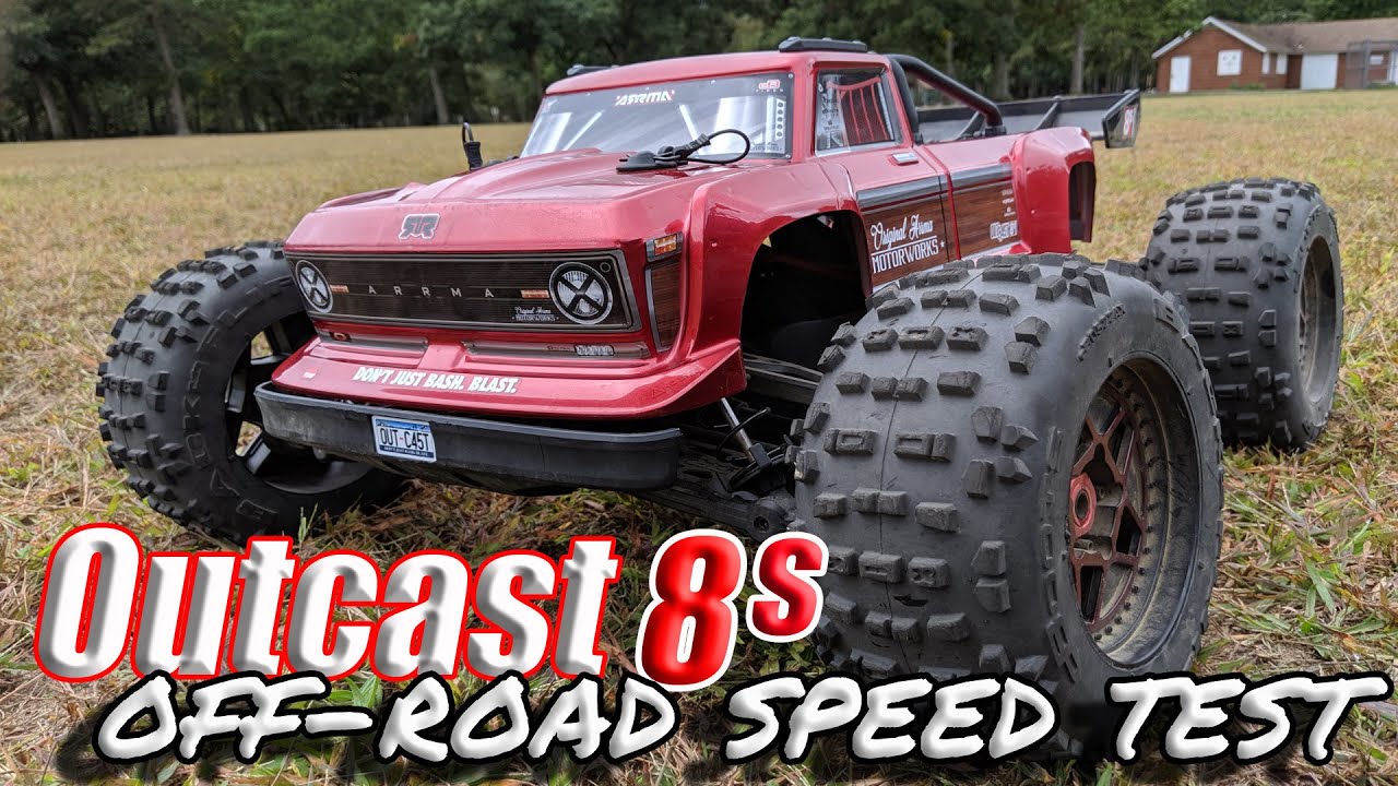 Arrma Outcast 8S Off-road Speed Test - YouTube