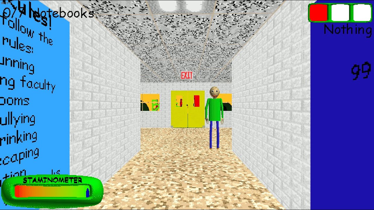 playing Baldi basics classic remastered. - YouTube