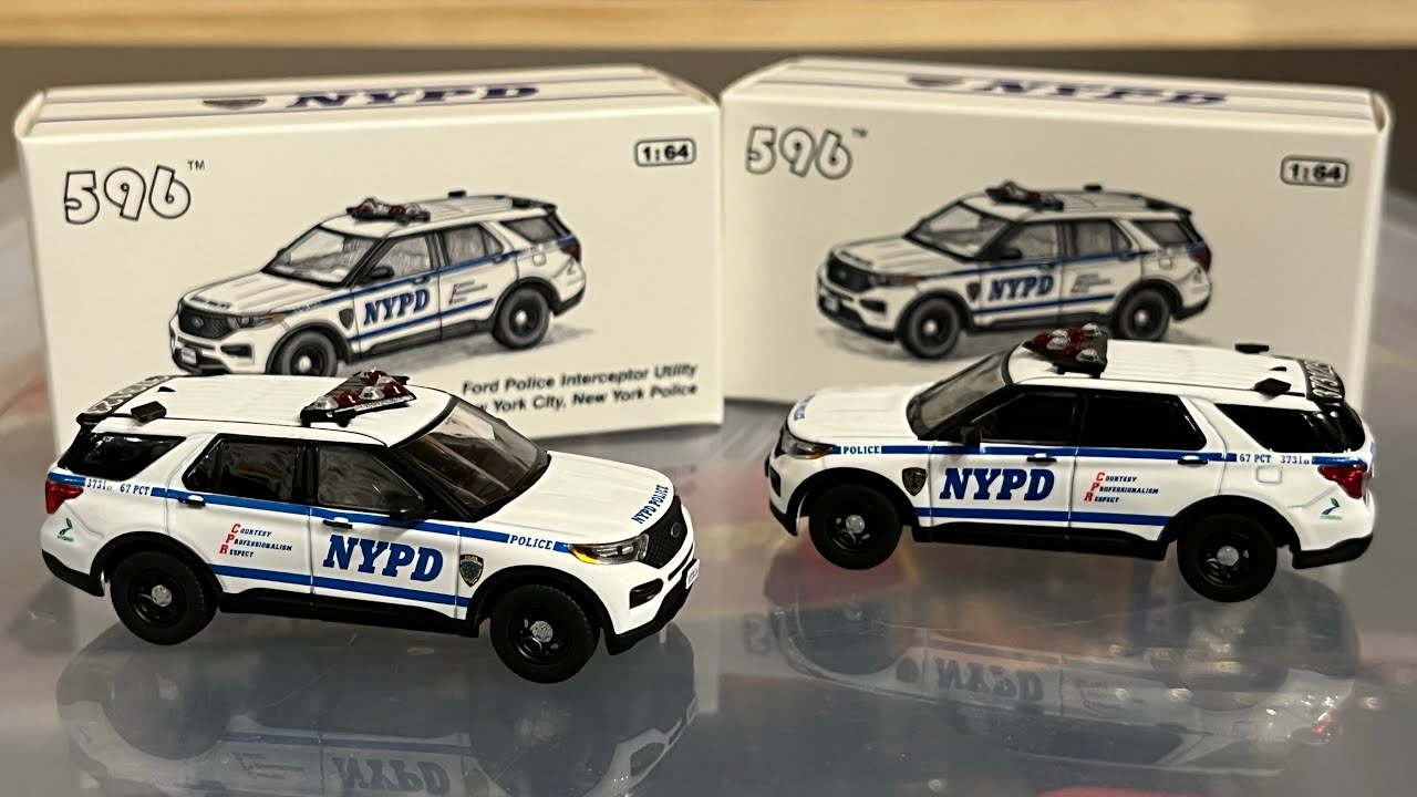 596 NYPD Ford Explorer Police Interceptor Utility 1/64 Scale - YouTube