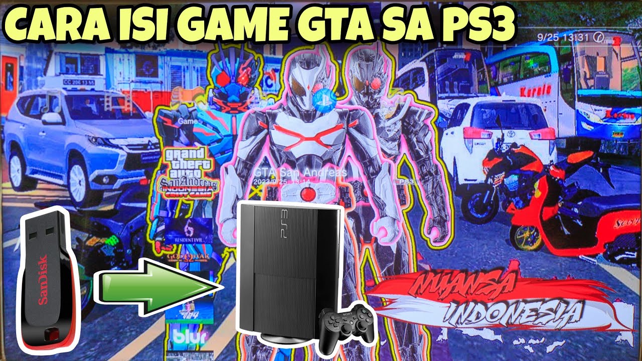 Cara isi game GTA San Andreas MOD Nuansa Indonesia PS3 - YouTube