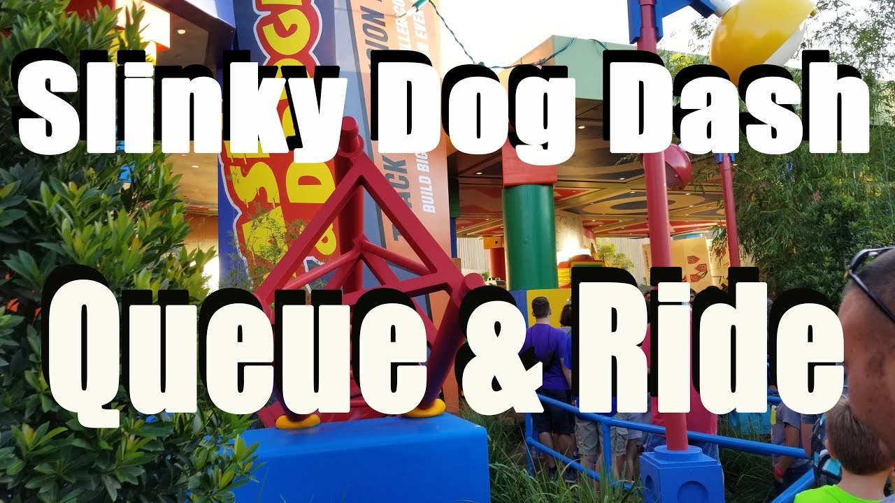 Slinky Dog Dash Queue, Double Ride POV, & Reaction - Toy Story Land ...