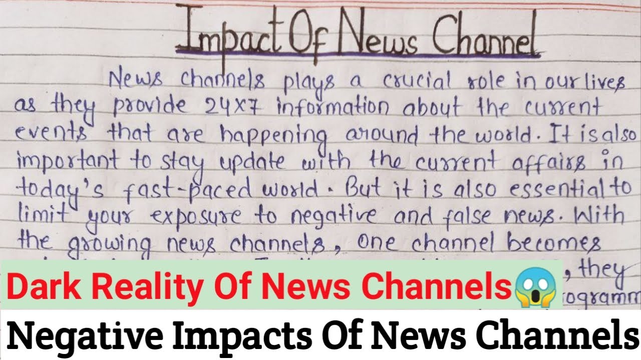 Impacts Of News Channels Essay In English | Effects Of News Channel On ...