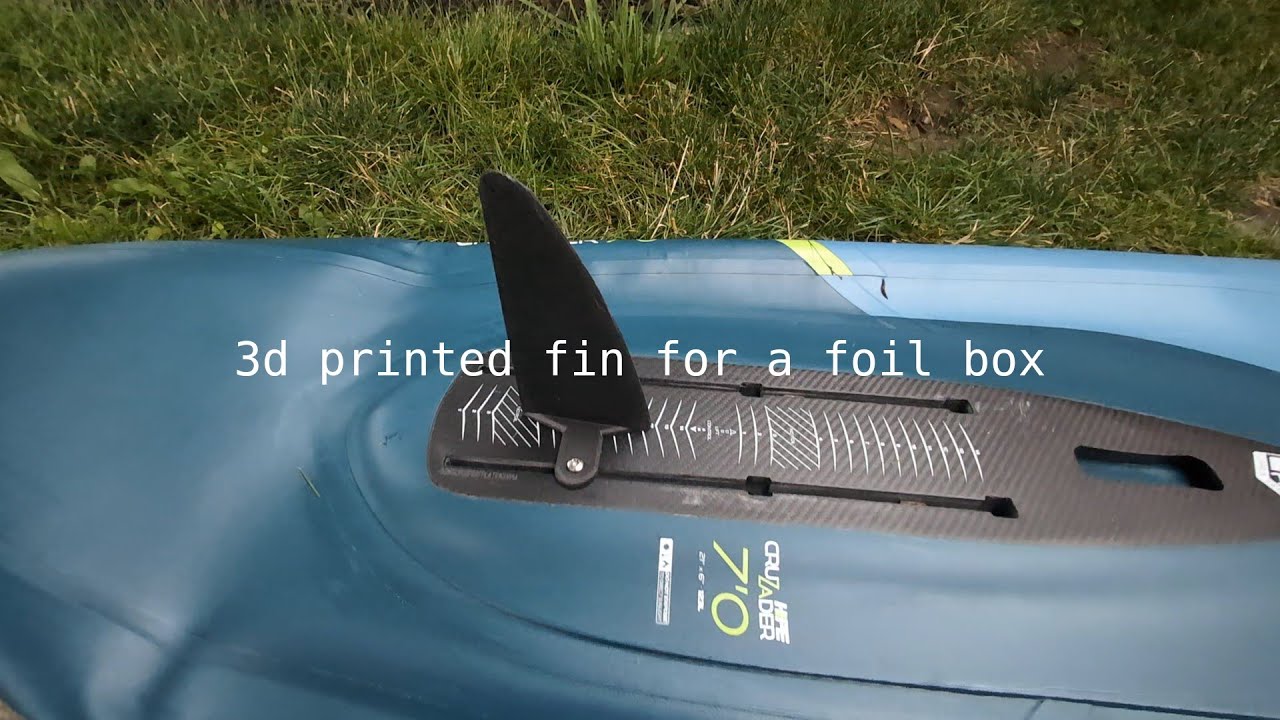 SUP Fin for a foil board double us box - YouTube