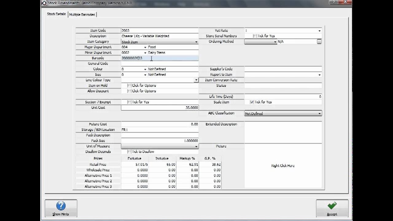 IQ POS Utilities Tools Export Scale Items 2 Stock Maintenance - YouTube