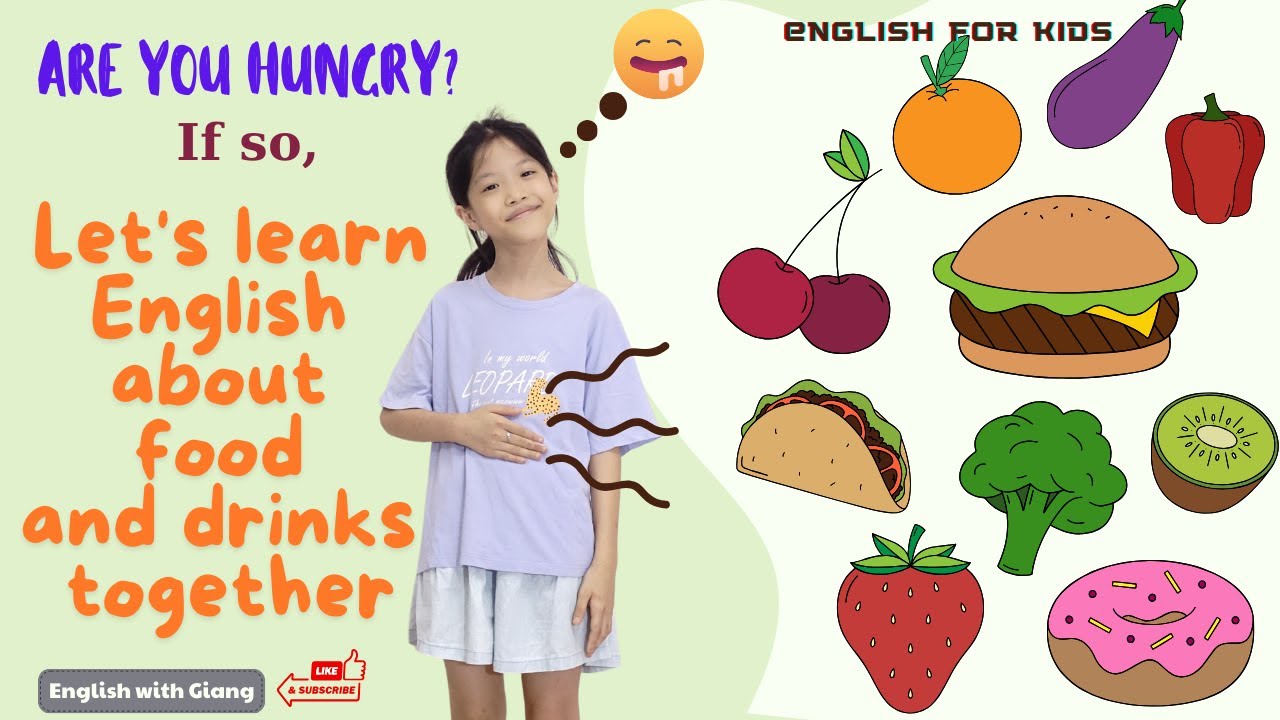 KIDS VOCABULARY| LEARN ENGLISH ABOUT FOOD AND DRINKS| ENGLISH WITH ...
