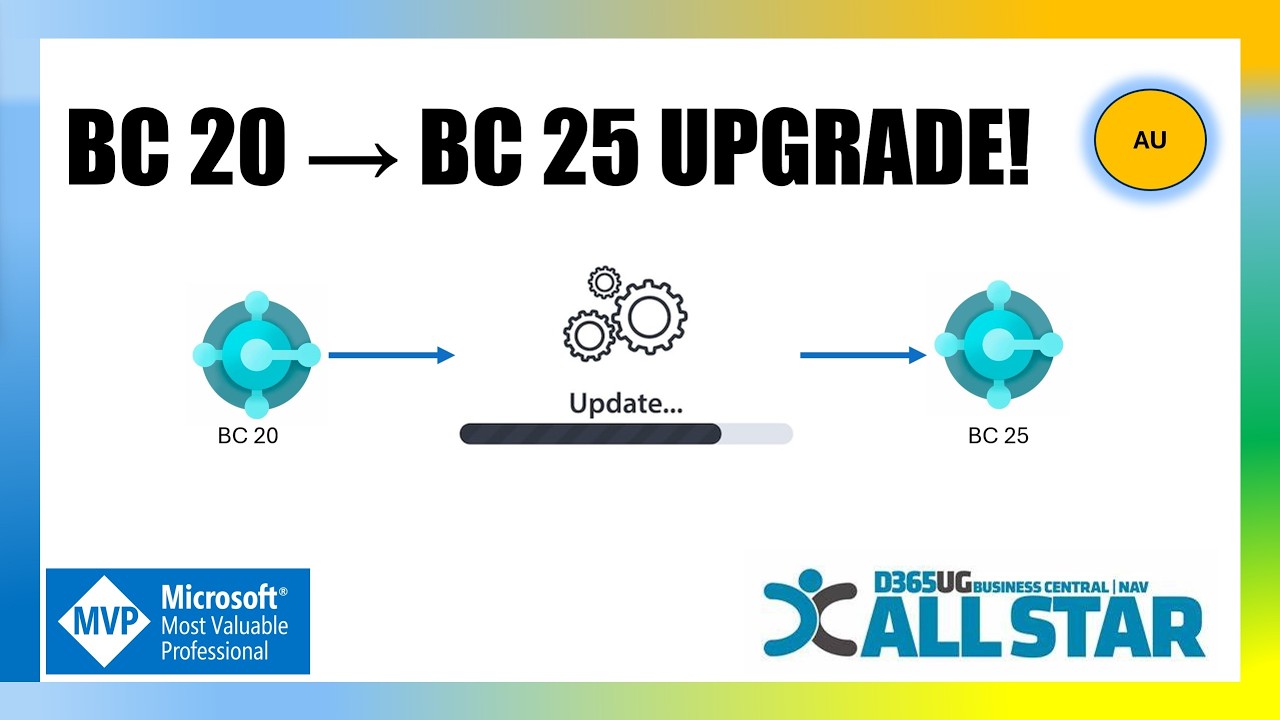 Upgrade Data from Dynamics BC 20 to BC 25 Step by Step Guide {AU} - YouTube