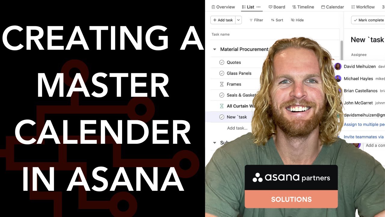 Creating a Master Calender in Asana #asana - YouTube