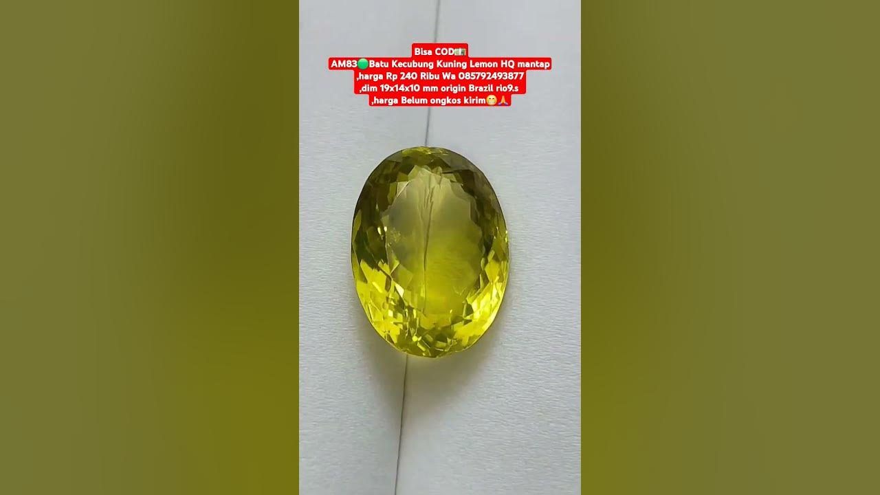 Bisa COD💶AM83🟢Batu Kecubung Kuning Lemon HQ mantap,harga Rp 240 Ribu Wa 085792493877,dim ...